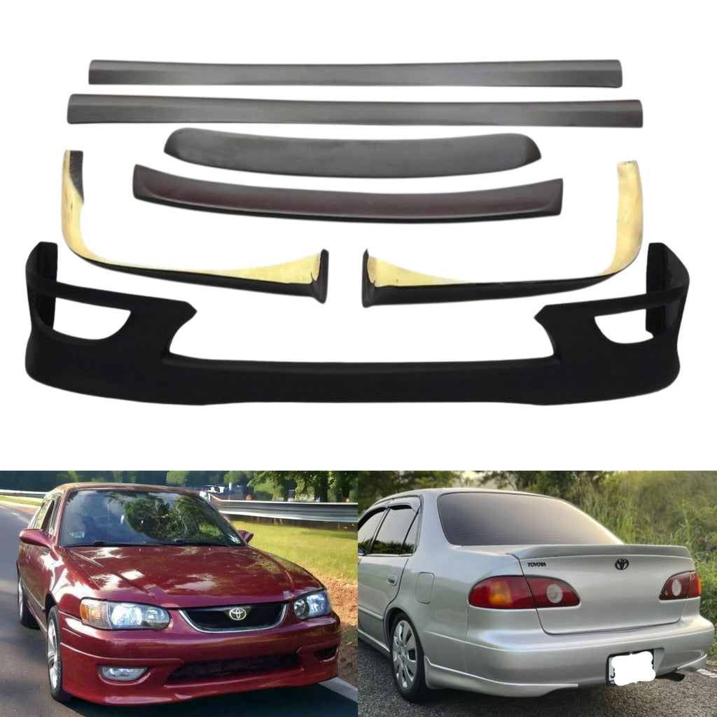 2001-2002 Toyota Corolla Body Kit: Front Lip "Performance alto", side ...